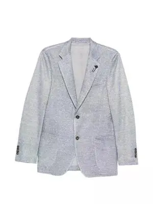 LARDINI Single-breasted Buttoned Blazer - Blue