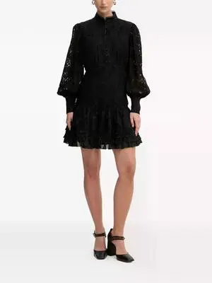 Bardot Lace Ruffled Dress
