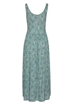 LASCANA Printed Scoop Neck Midi Dress