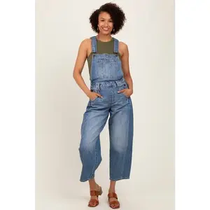 PINKBLUSH Barrel Leg Overalls - Blue