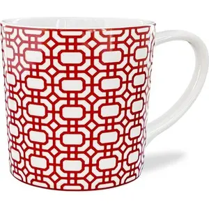 CASKATA Newport Crimson Garden Gate Mugporcelainset 4 - Red