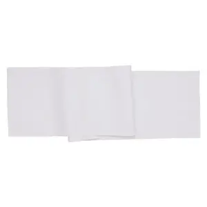 C&F HOME Hemstitch Solid Everyday Runner 72" X 14" - White