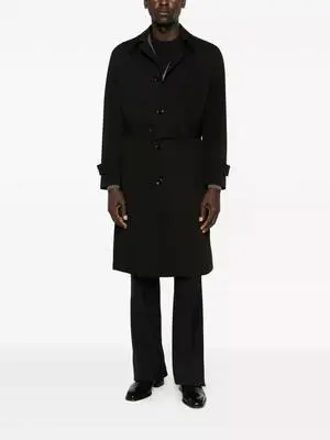 LARDINI Belted Collared Coat