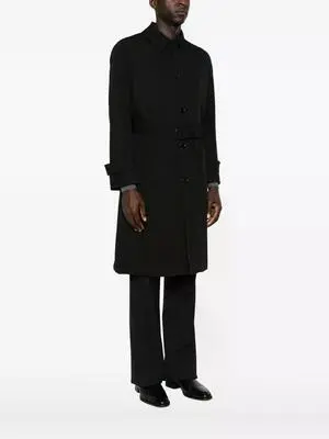 LARDINI Belted Collared Coat