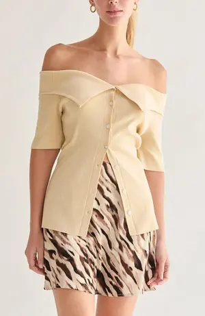CRESCENT Abstract Animal Print Mini Skirt