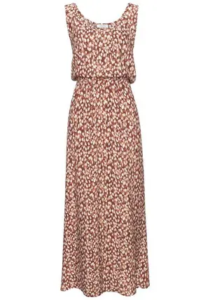 LASCANA Sleeveless Printed Maxi Dress With Elastic Waistband