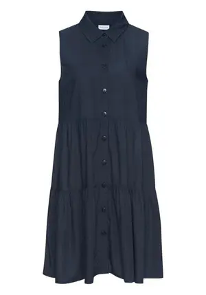 LASCANA Sleeveless Tiered Shirt Dress