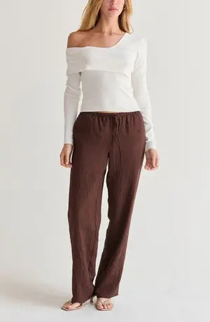 CRESCENT Textured Woven Pants
