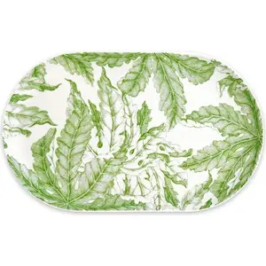 CASKATA Freya Large Coupe Oval Platterporcelain - Green
