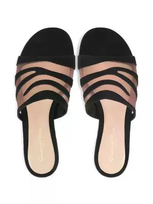 GIANVITO ROSSI Tigra Open Toe Slippers - Black