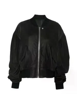 Rick Owens Leather Bomber Jacket