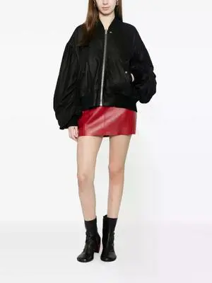 Rick Owens Leather Bomber Jacket