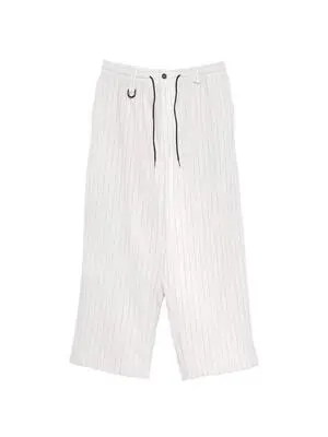 Y3 Striped Drawstring Trousers - Neutrals