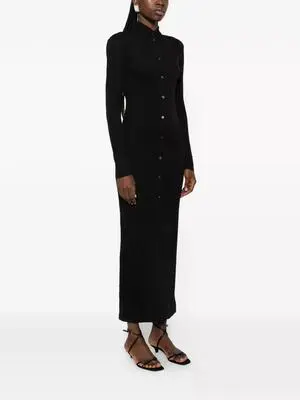 Nanushka Shoulder Pads Maxi Shirt Dress