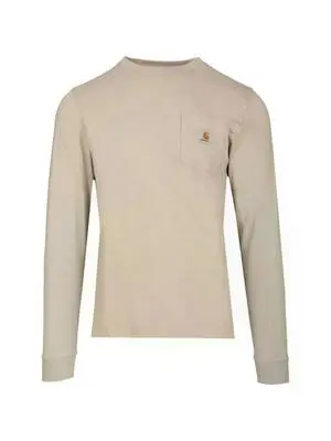 Carhartt Work In Progress Chest-pocket Long-sleeve T-shirt - Neutrals