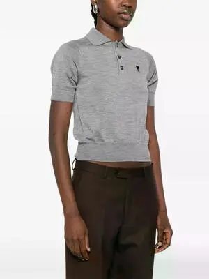 AMI Paris De Coeur Short Sleeve Polo