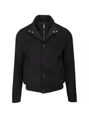 MOORER Bernie Buttoned Zip-fastening Jacket - Black