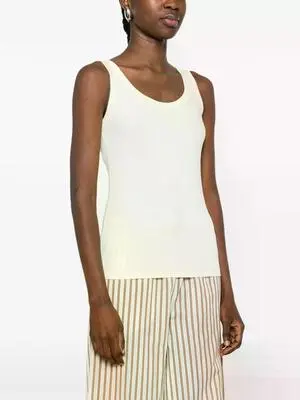 Fabiana Filippi Sleeveless Scoop-neck Tank Top - Yellow