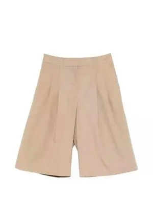 YVES SALOMON Pleated Shorts - Neutrals