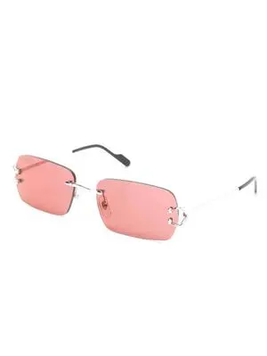 CARTIER C-shape Rectangle-frame Sunglasses