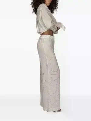 MIA PECULIAR Pattern Palazzo Pants