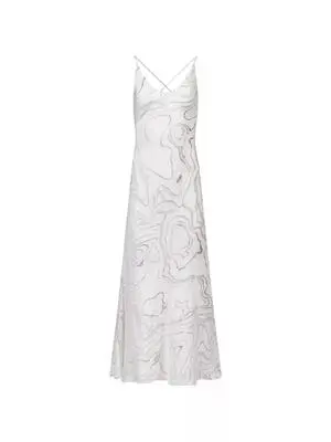 MIA PECULIAR V-neck Maxi Dress - White