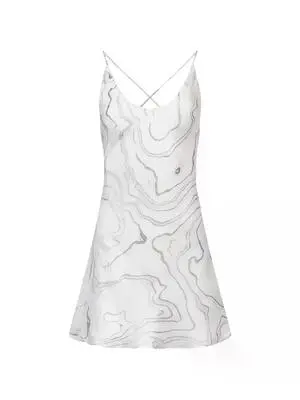 MIA PECULIAR Pattern Mini Dress - White