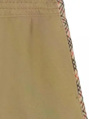 Burberry Check Trim Cotton Shorts - Neutrals