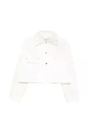 Plan C Floral Collar Jacket - White