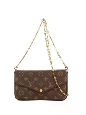 LOUIS VUITTON Monogram Pattern Chain Crossbody Bag