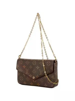 LOUIS VUITTON Monogram Pattern Chain Crossbody Bag