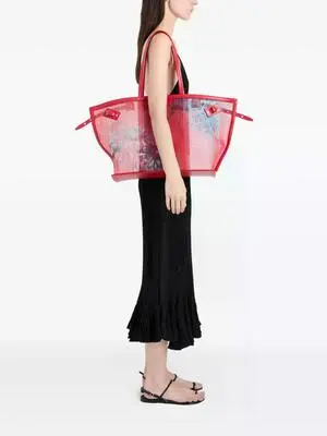Proenza Schouler Mesh Graphic Print Tote - Red