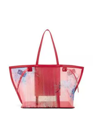 Proenza Schouler Mesh Graphic Print Tote - Red