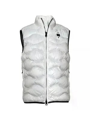BLAUER. Textured Zip Gilet - White