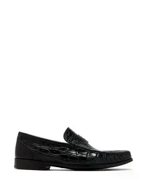 Magnanni Leather Loafers - Black