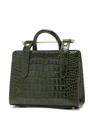Strathberry Crocodile-effect Top Handle Bag