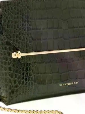 Strathberry Leather Clutch With Chain Strap