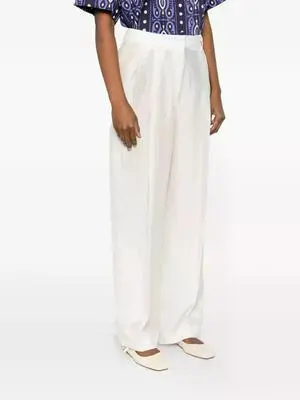 Fabiana Filippi Wide Leg Pleat Trousers - Neutrals