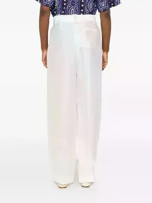 Fabiana Filippi Wide Leg Pleat Trousers - Neutrals