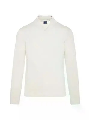 Fedeli V-neck Sweater - White