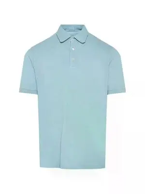 Fedeli Short-sleeve Polo Shirt - Blue