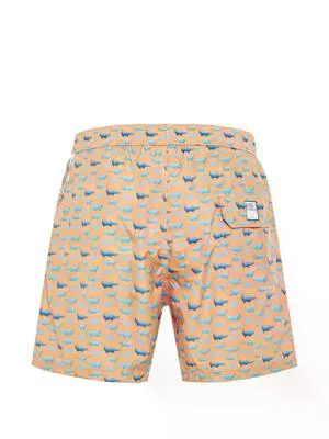 Fedeli Animal-print Beach Shorts