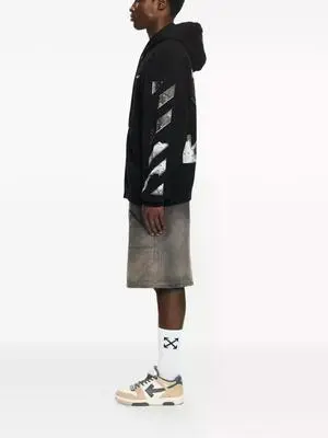 Off-White Arrow Zip-up Hoodie - Black