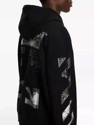 Off-White Arrow Zip-up Hoodie - Black