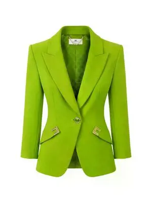 Elisabetta Franchi Button Detail Blazer - Green