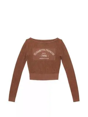 Elisabetta Franchi Long-sleeve Ribbed Knit Sweater