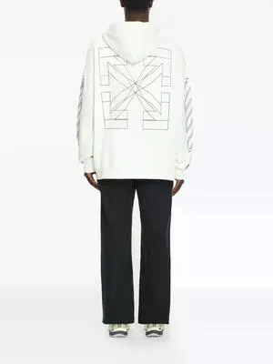 Off-White Logo-print Hoodie - Neutrals
