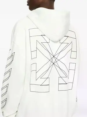 Off-White Logo-print Hoodie - Neutrals
