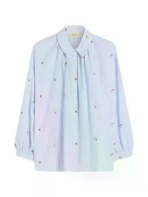 Max Mara Striped Floral Shirt