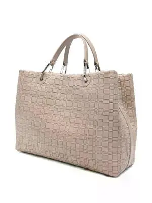 Emporio Armani Woven Top Handle Tote Bag